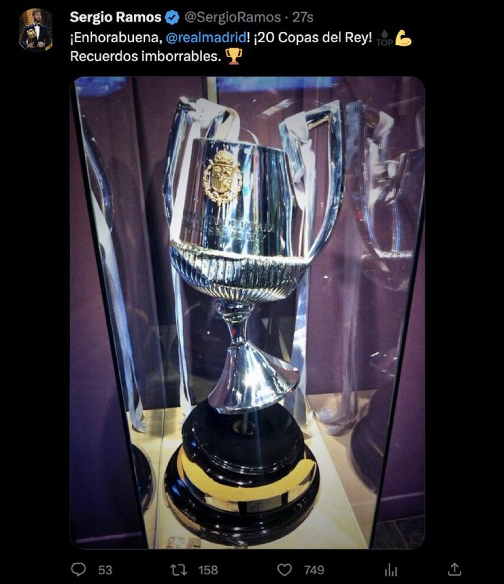 Copa Del Rey Trophy Smashed