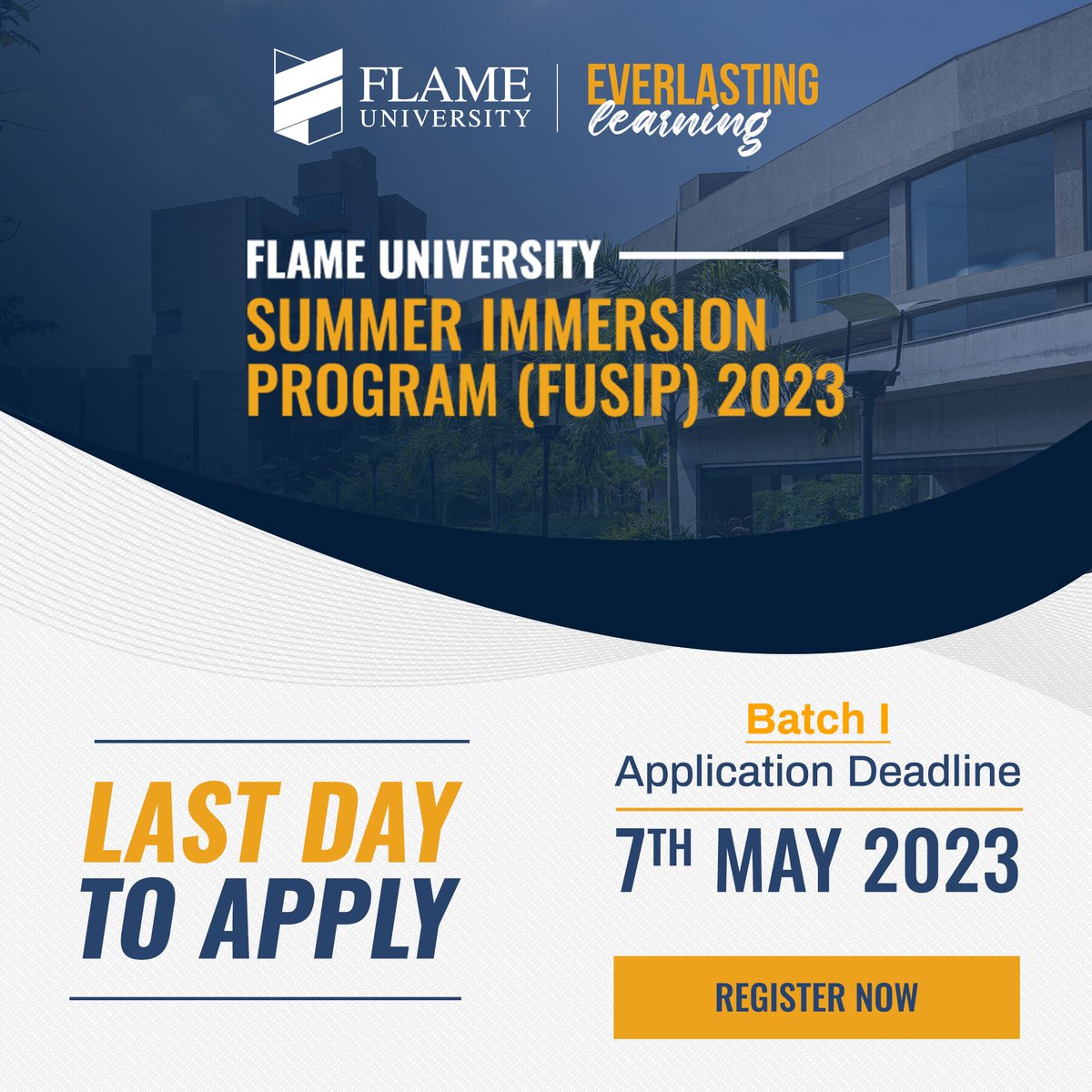 FLAME University on Twitter: "Today is the last day to register for Batch I of the FLAME ...