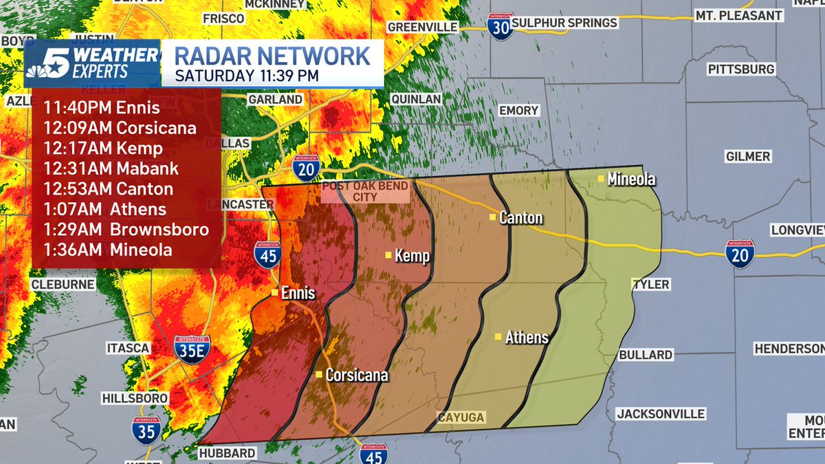 Nbcdfw Weather On Twitter 11 39 P M Saturday A Severe T Storm