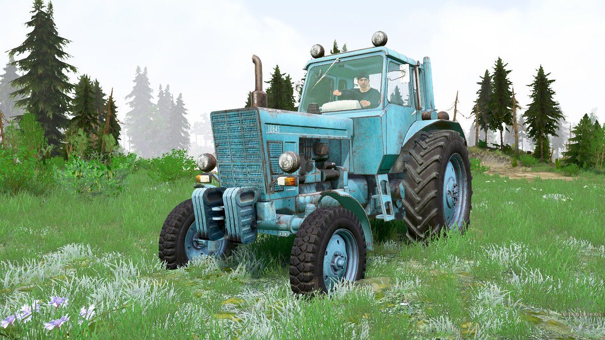 WorldOfMods.com on Twitter: "MTZ-80 Belarus Fountain Blue для Spintires MudRunner https ...