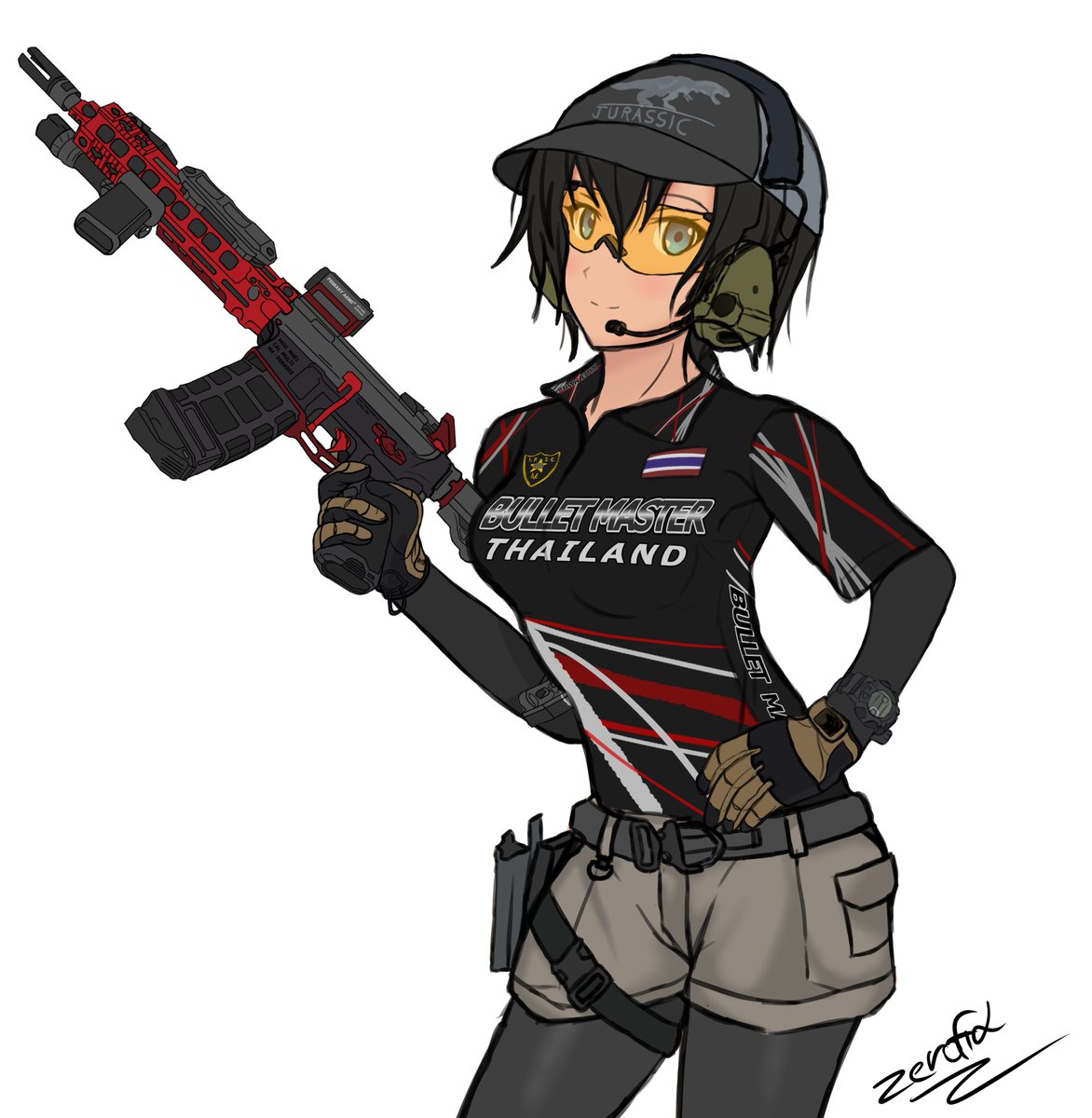 zerofid (Commission Open 3/3) on Twitter: "Repost Kann in an IPSC outfit my old picture that I ...