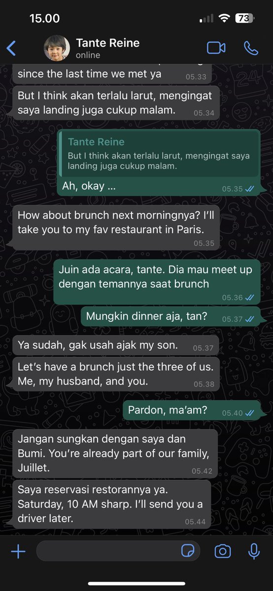 Ci on Twitter: "JUJU two tweets Nay kalau diajak brunch sama Tante Ine"