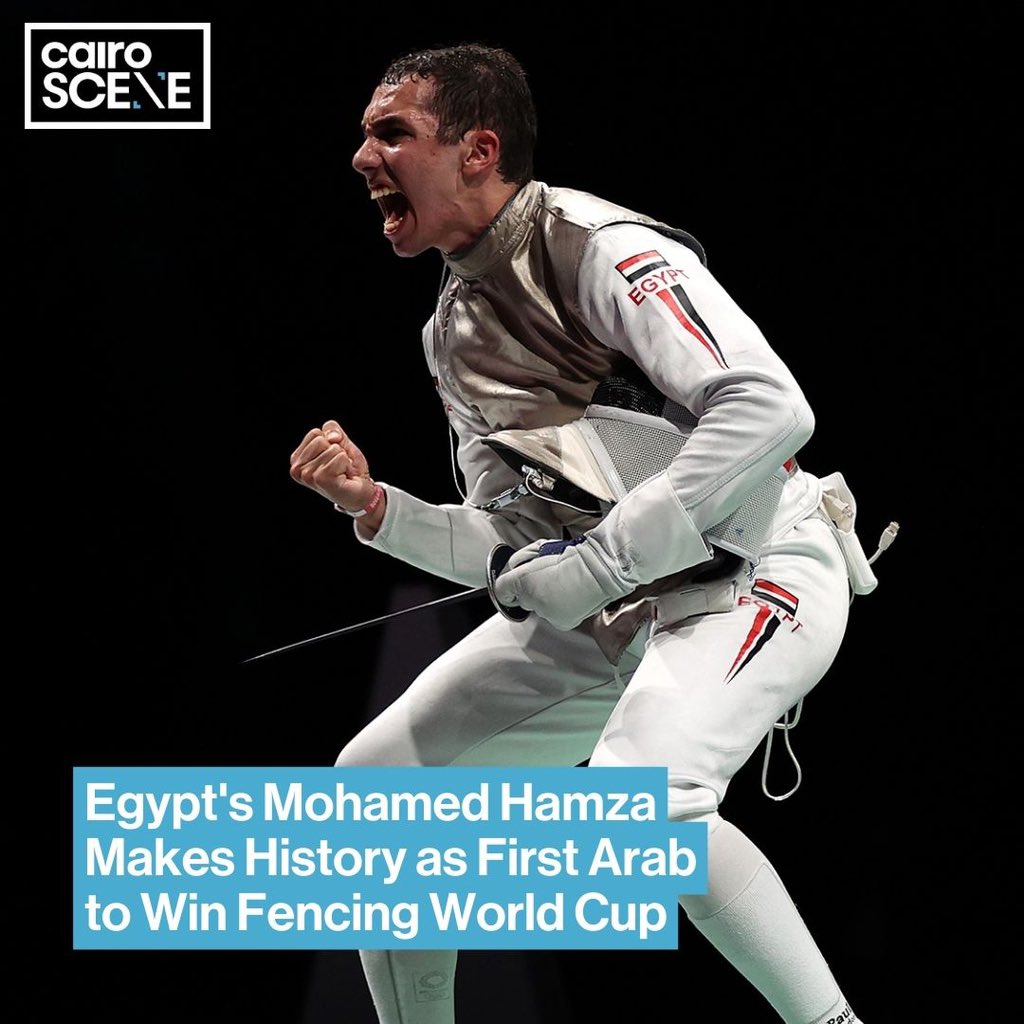 CairoScene on Twitter: "#SceneBuzz: Egypt’s Mohamed Hamza Scores Gold Medal at Fencing World Cup ...