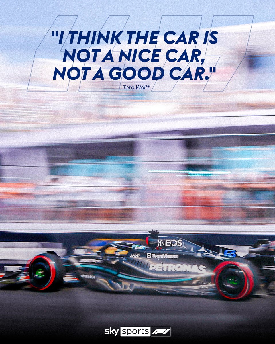 Sky Sports F1 on Twitter: "Toto Wolff says the Mercedes W14 is a 'nasty piece of work' and its ...