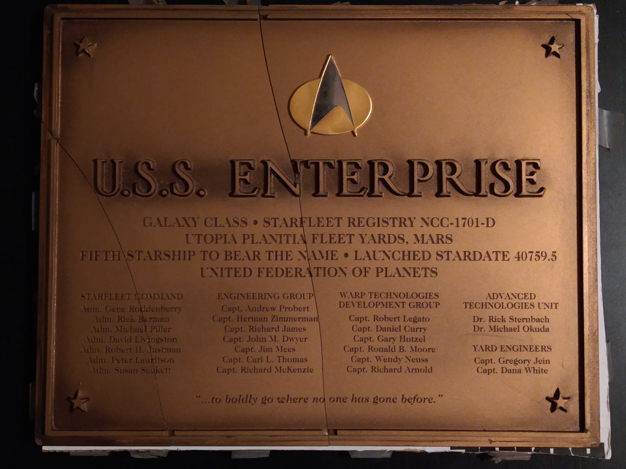 Federation Of Planets Plaque