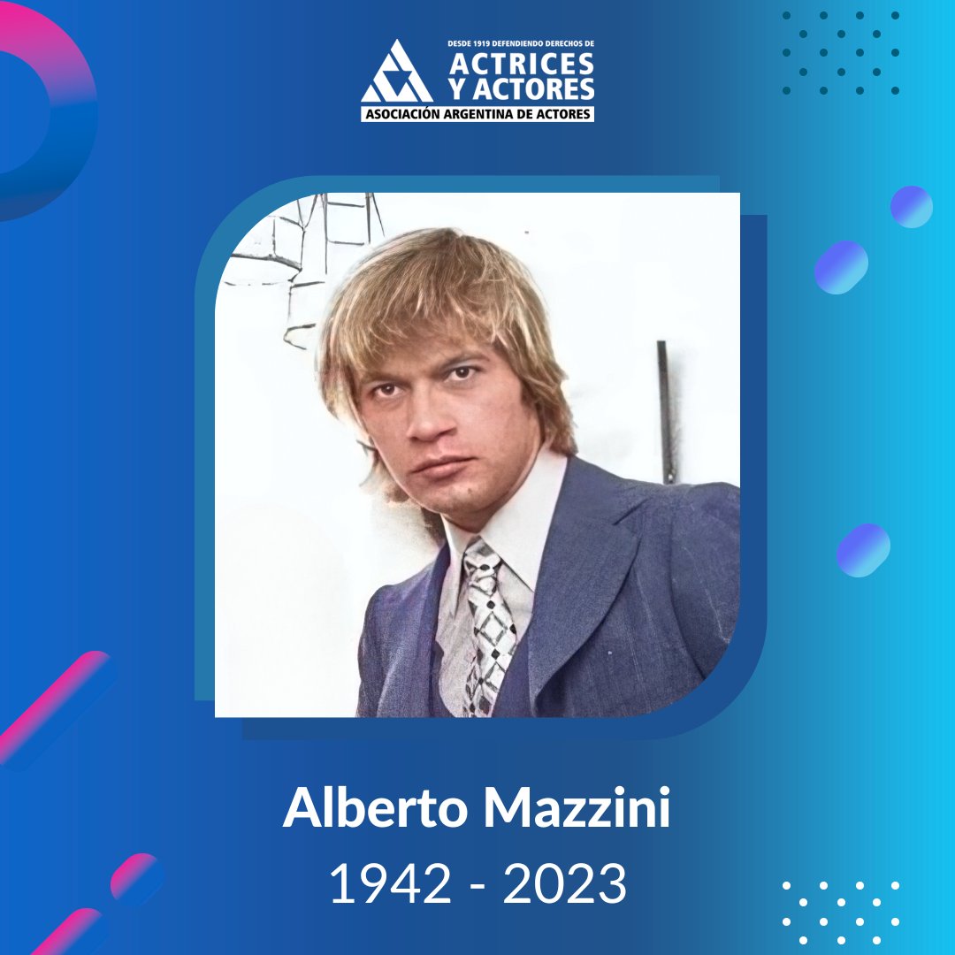 German on Twitter: "RT @actoresprensa: Despedimos al actor Alberto Mazzini, quien llevó adelante ...