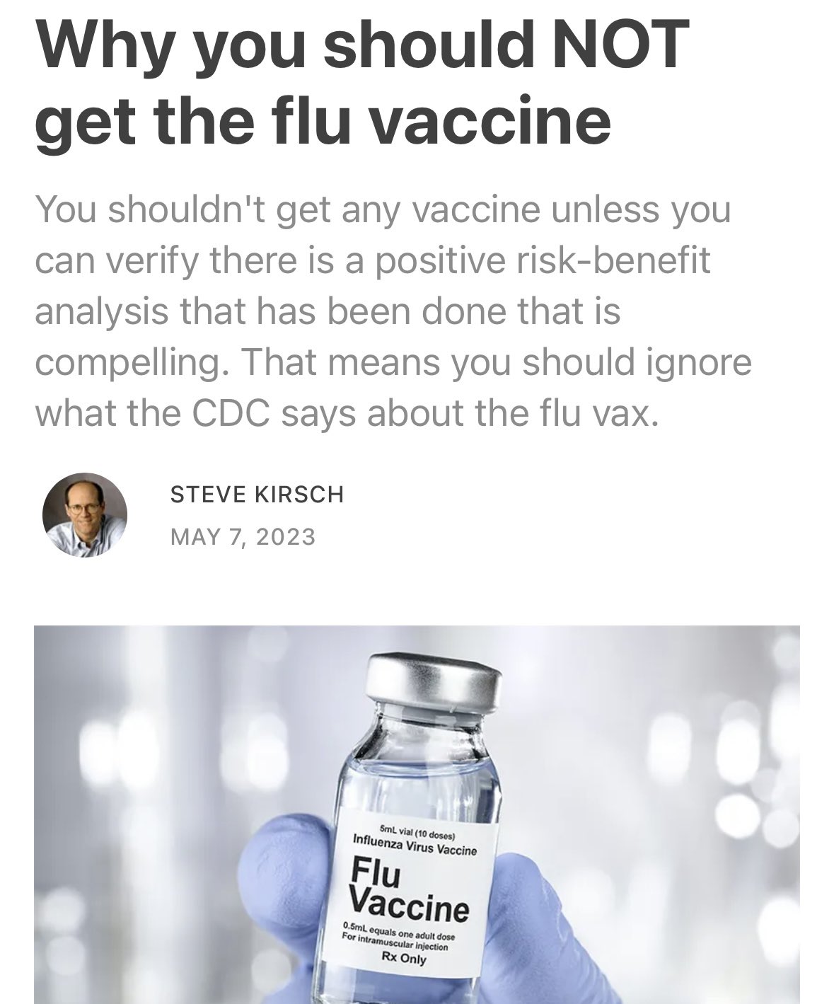Anti Flu Shot Meme