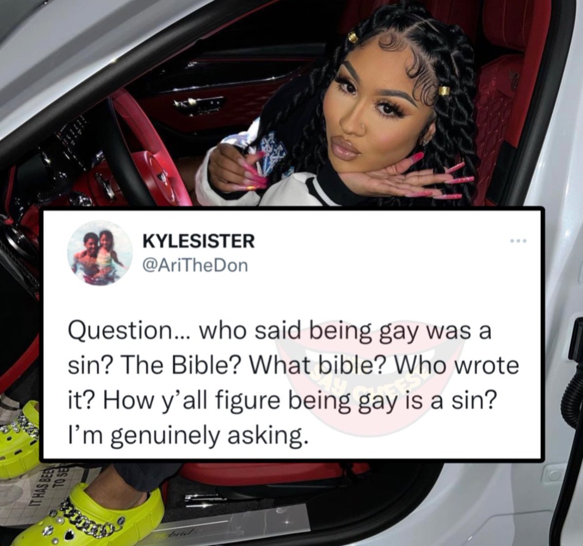 Say Cheese ππ§ On Twitter Ari Questions Who Said Being Gay Was A Sin