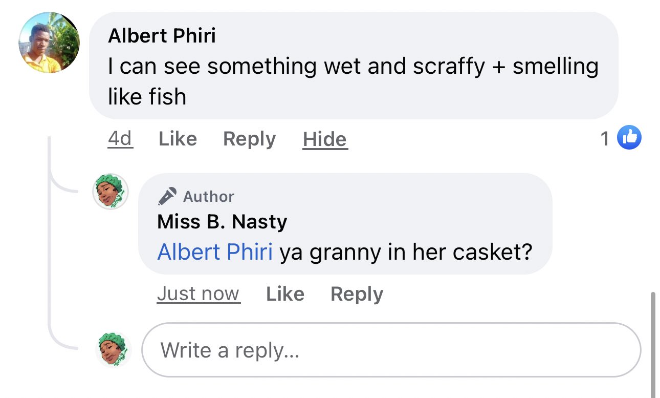 Miss B. Nasty 👑 on Twitter: "Fighting for my life in the Facebook comments 😭😭😭😭😭 https://t.co ...