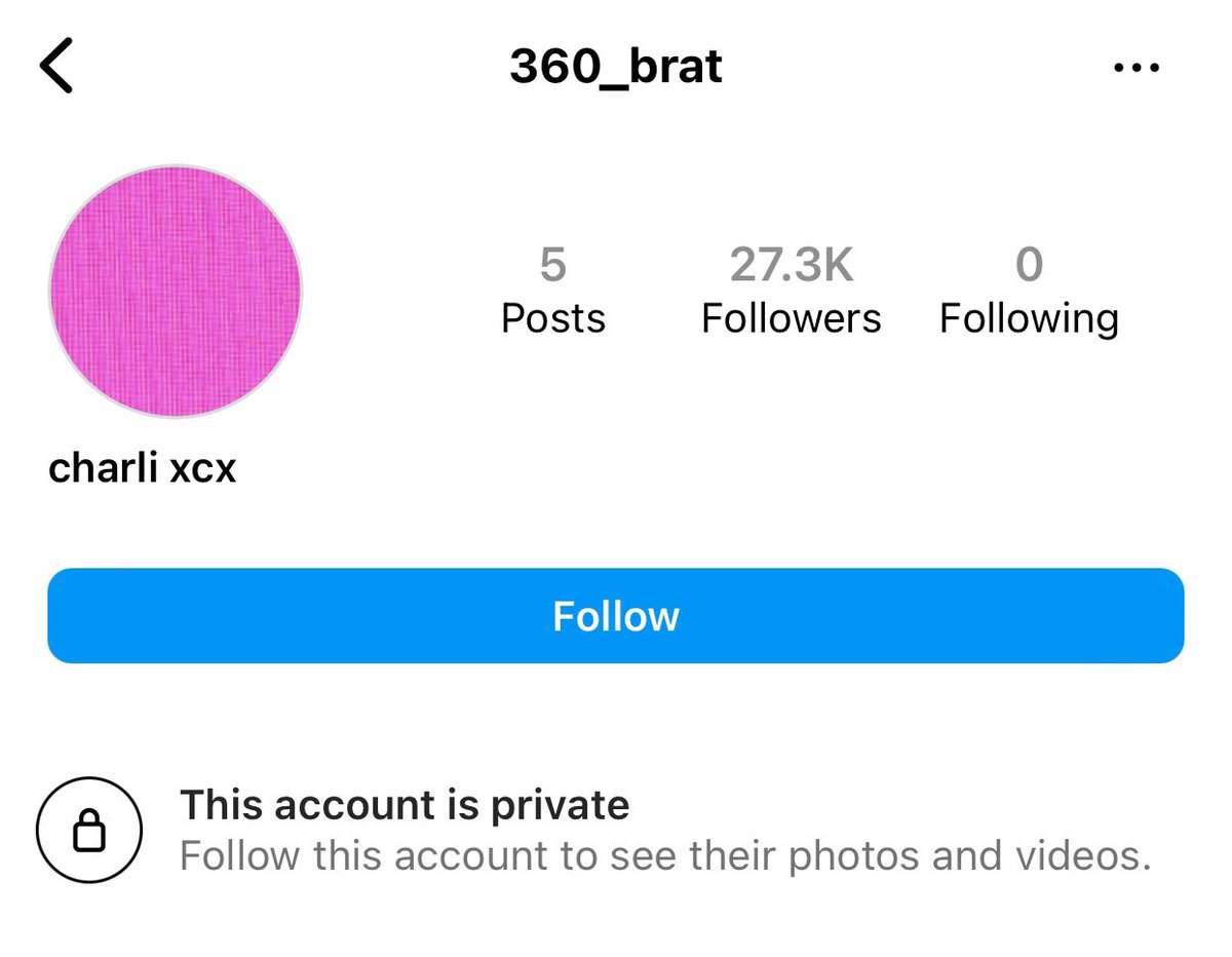hourly charli xcx on Twitter: "🚨 Charli XCX's 360_brat Instagram account is now private!"