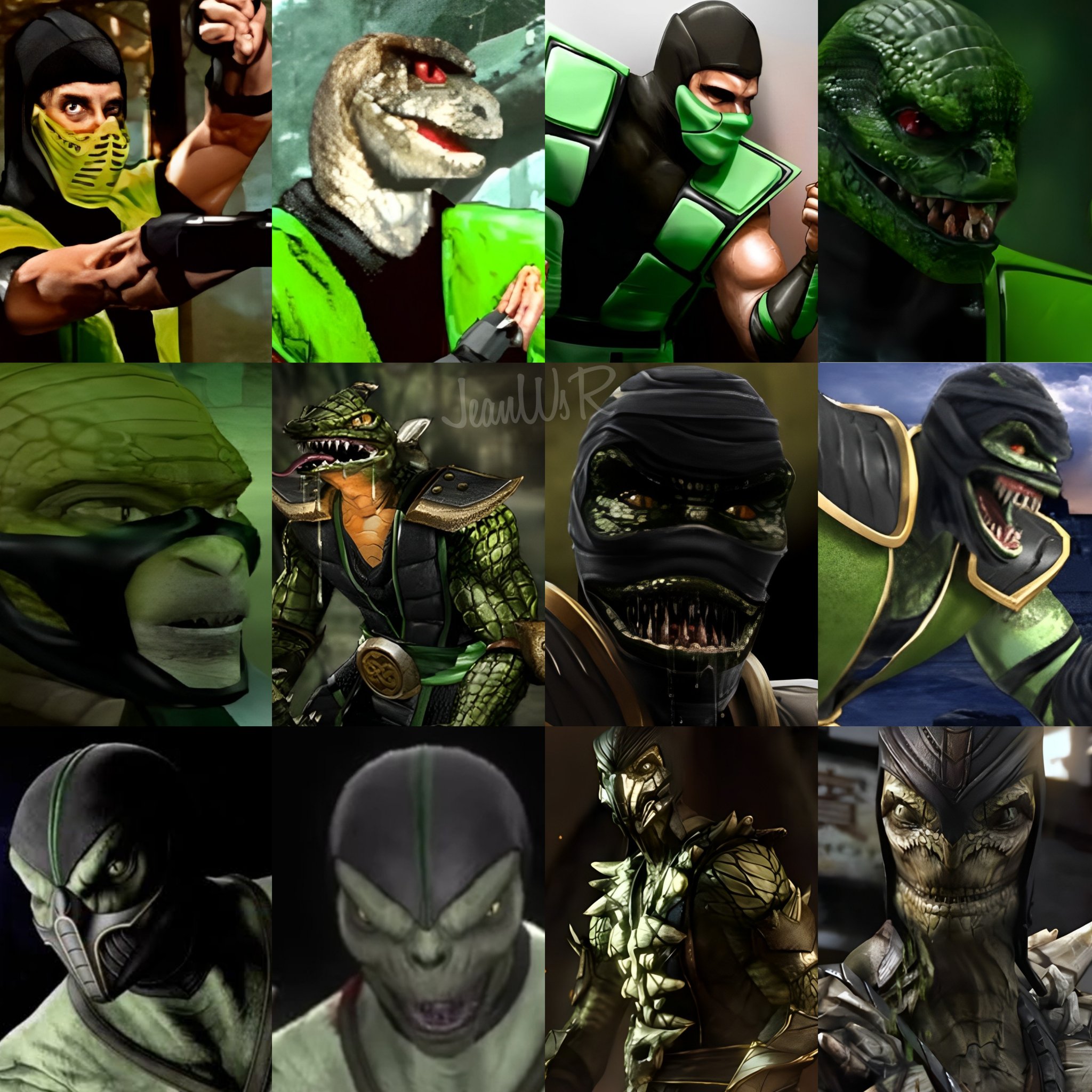 Reptile Mortal Kombat Face