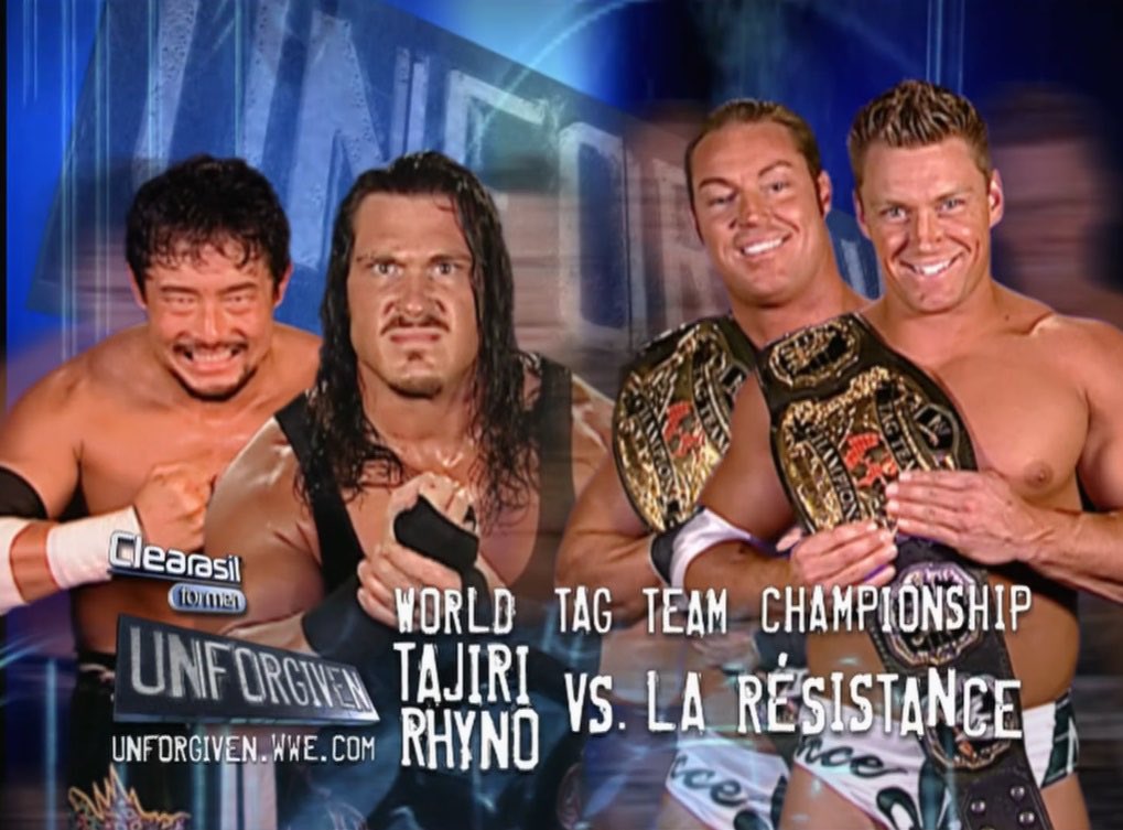 Wrestling Championship Matches that are forgotten on Twitter: "La Résistance (c) defeat Tajiri ...