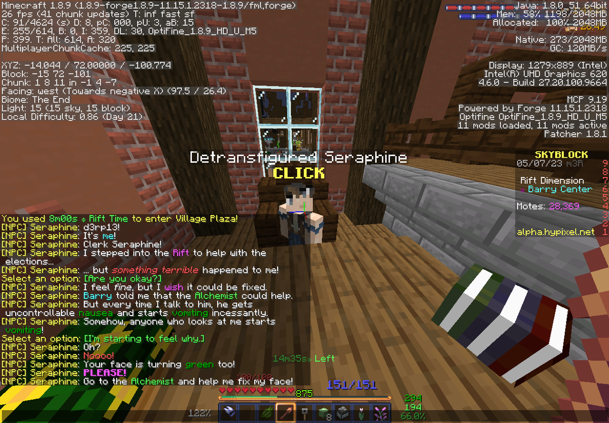 Skyblock Today on Twitter: "For the final helmet upgrade, complete Seraphine’s quest. Seraphine ...