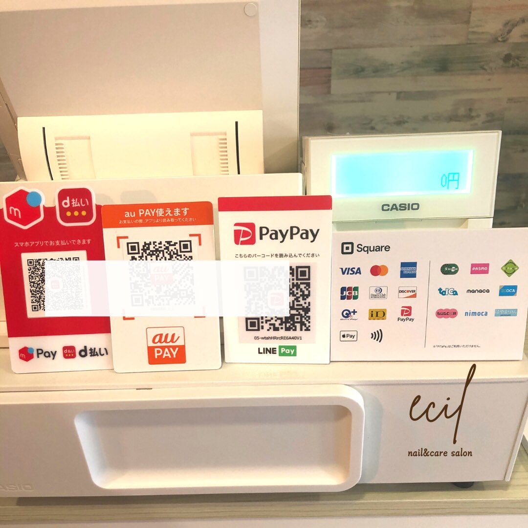 ecil【エシル】美爪・美肌育成が出来るネイルサロン on Twitter: "おはようございます☀ GW中もご来店ありがとうございました🙇‍♀️ 本日から通常営業です😊 【お知らせ】 d払い ...