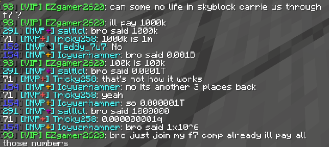 Best of r/HypixelSkyblock on Twitter: "Bro said 1000k: https://ift.tt/o0JtOcj"