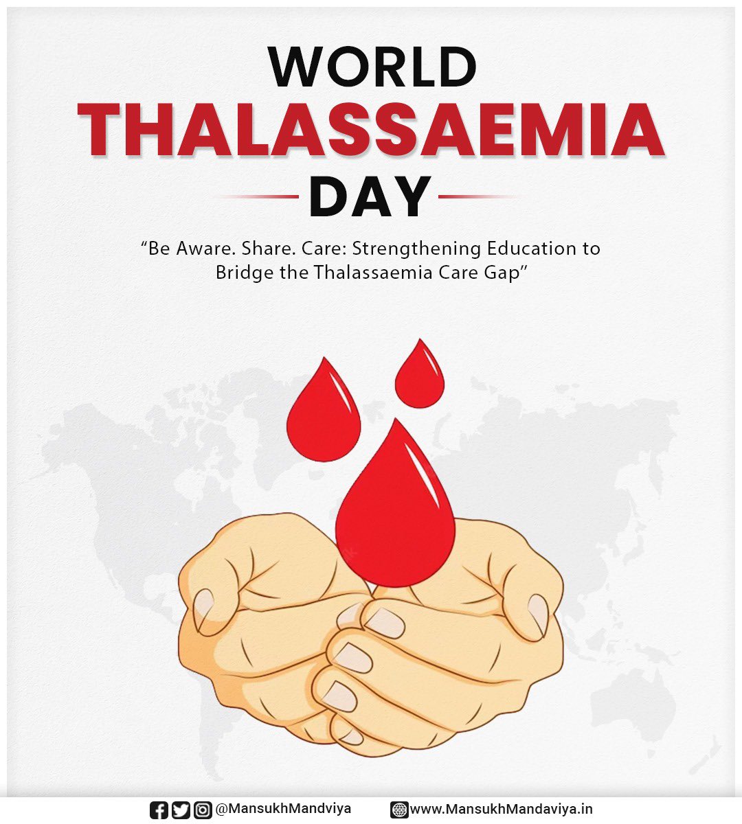Ministry of Health on Twitter: "RT @mansukhmandviya: On #WorldThalassemiaDay, let us pledge to ...