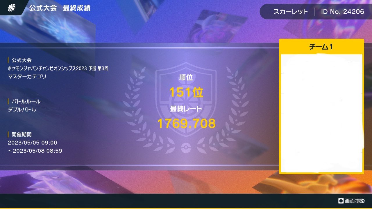 陸翔 on Twitter: "23-4 最終151位 PJCS予選無事抜けました！！！ https://t.co/bWIC8Pr2zj" / Twitter