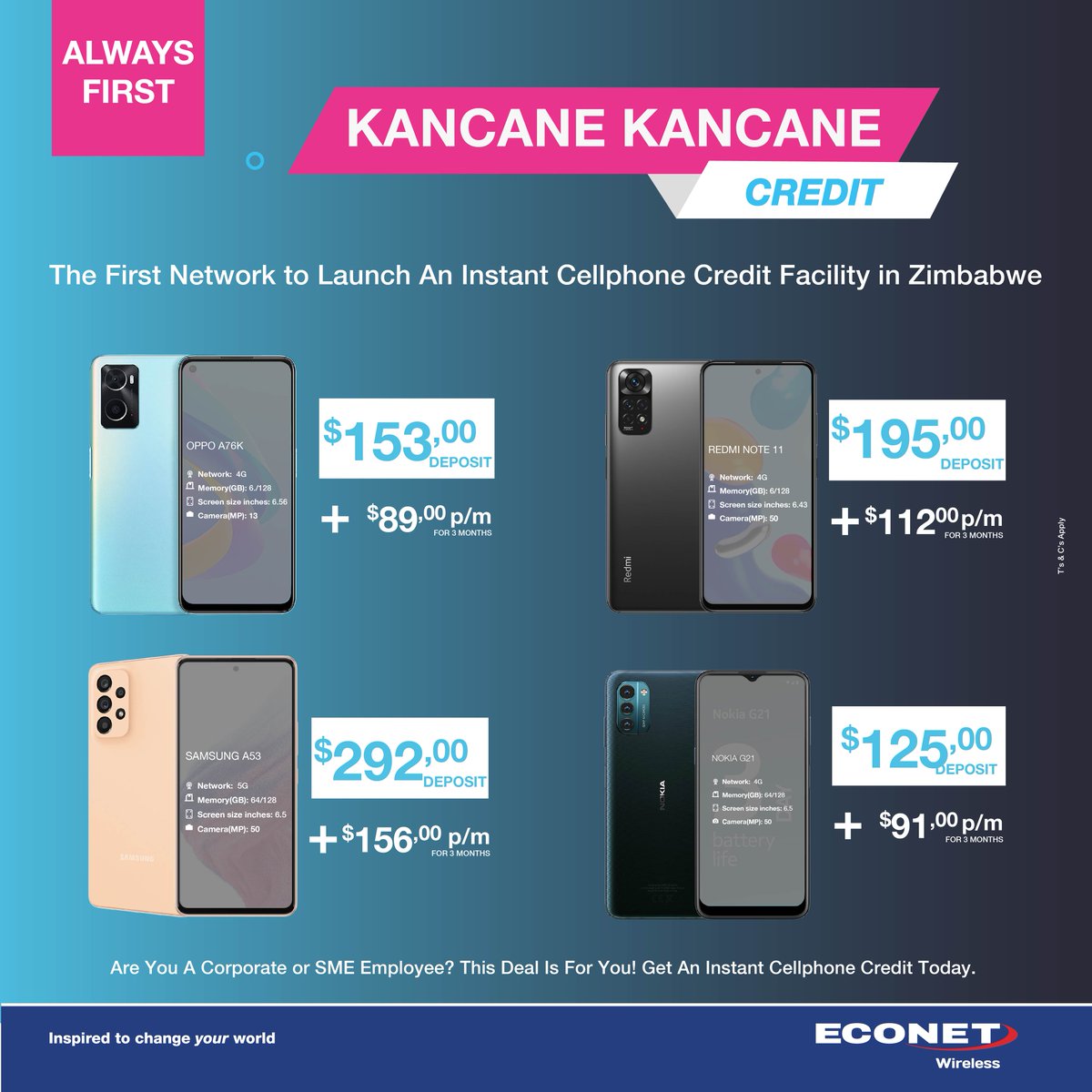 Econet Wireless On Twitter Kancanekancane Get Instant Cellphone