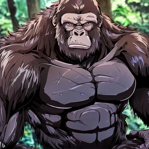 Muscular Gorilla Drawing