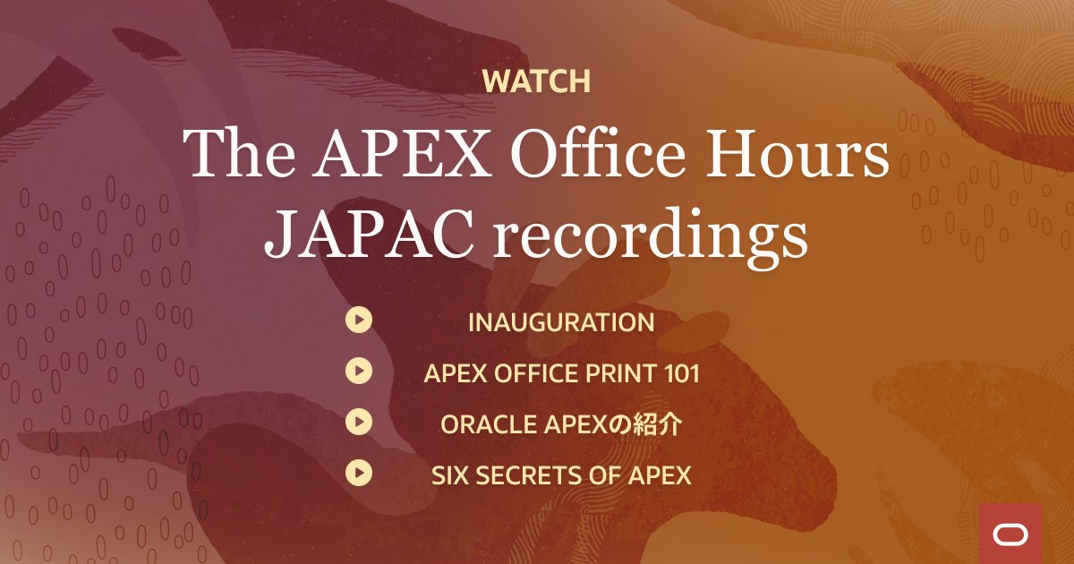 Oracle Apex Oracleapex Twitter