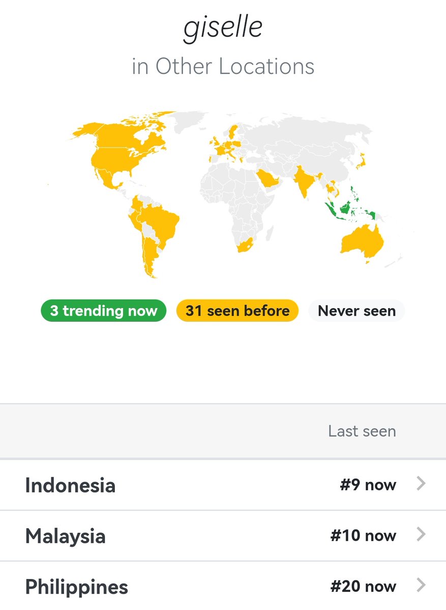 GISELLE GLOBAL (slow) on Twitter: "[TREND] Giselle is currently trending in Indonesia #9 ...