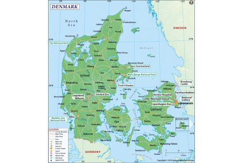 MapsofWorld on Twitter: "Looking for a way to enhance your understanding of Denmark's geography ...