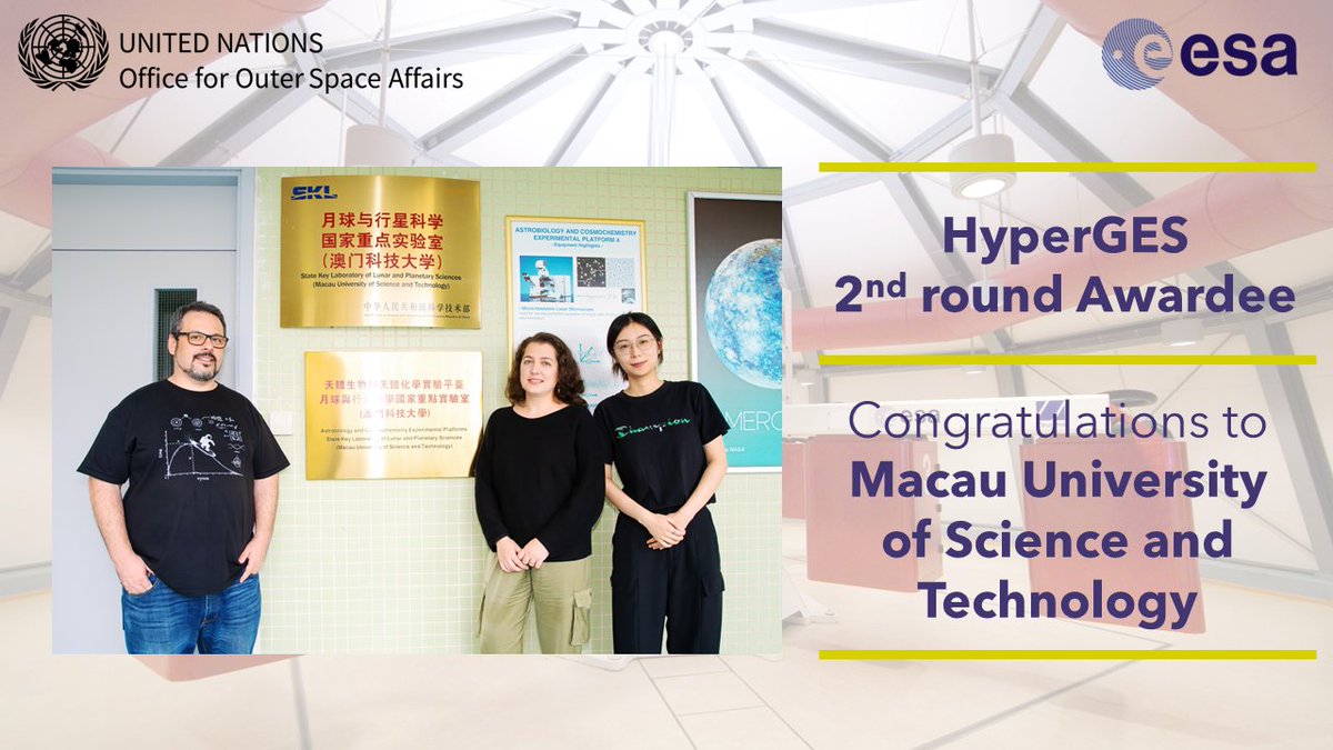 UNOOSA on Twitter: "📢BREAKING NEWS! #UNOOSA @ESA @ESA_Tech are announcing the 2nd round awardees ...