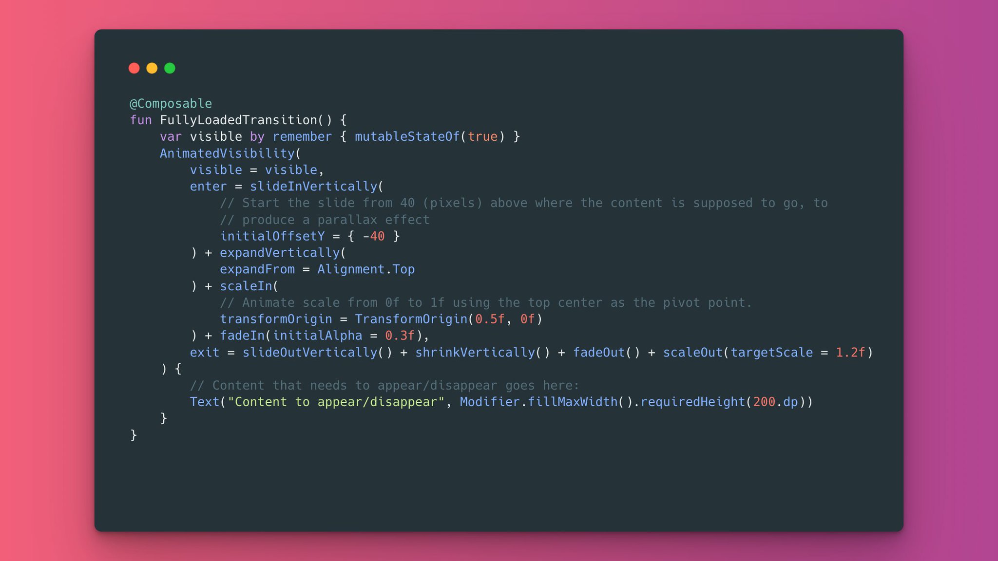 Alex Styl on Twitter: "Added all components from the Compose Animation library with code samples ...