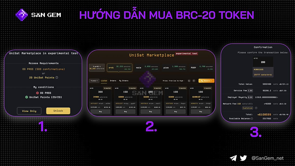 Săn Gem on Twitter: "Hướng dẫn mint/ mua token BRC-20 - the next trend? 👀 Memecoin #ETH 2 hôm ...