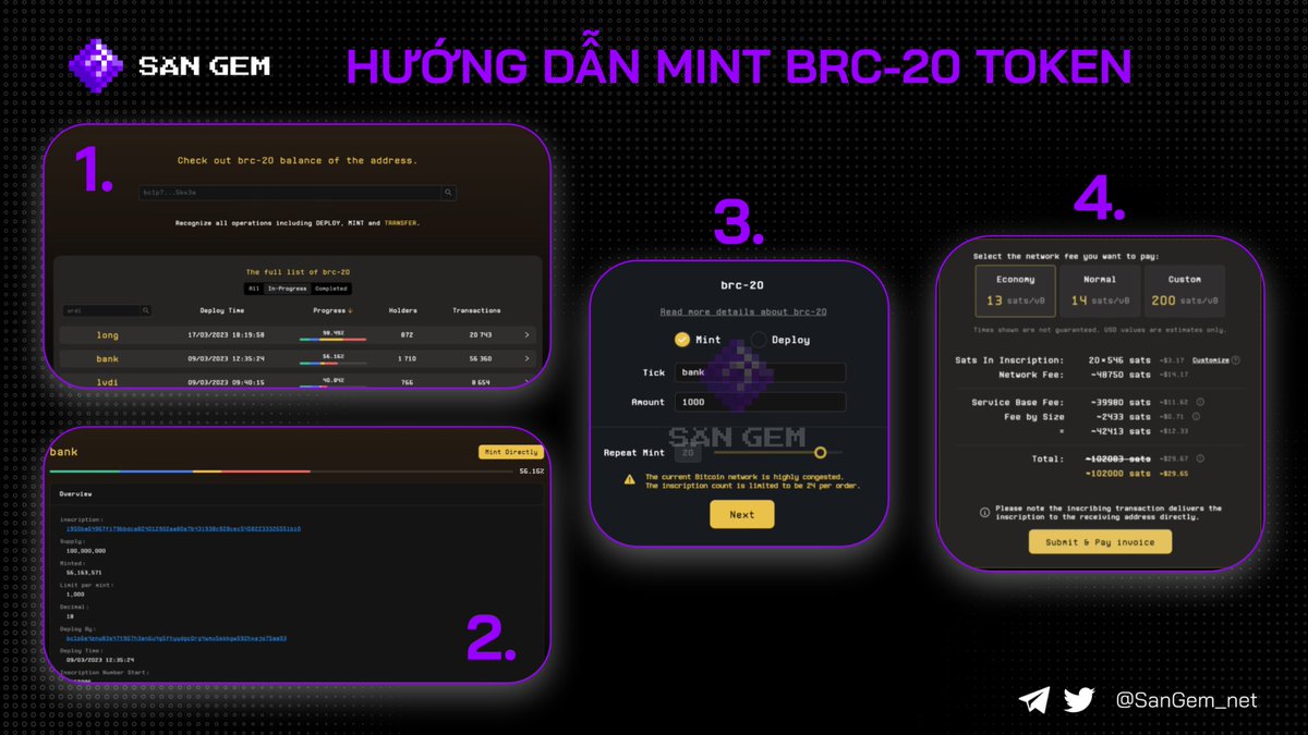 Săn Gem on Twitter: "Hướng dẫn mint/ mua token BRC-20 - the next trend? 👀 Memecoin #ETH 2 hôm ...