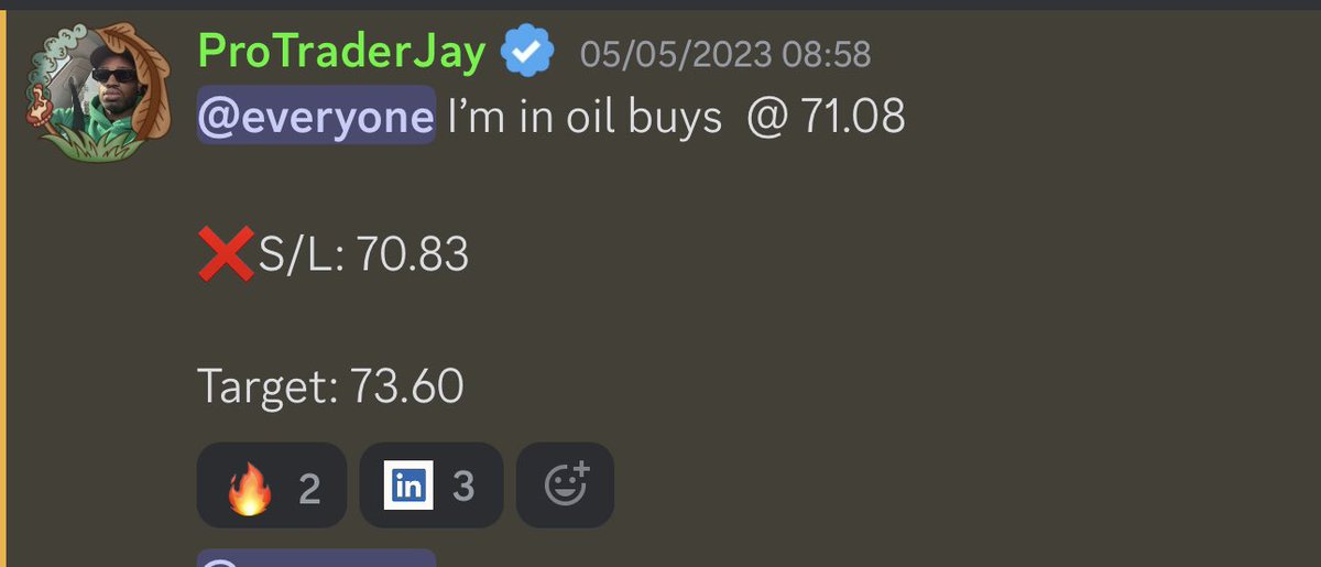 Jay the Trader🇳🇬 on Twitter: "We SWUNG OIL $CL_F WE RISKED 25 TICKS TO CAPTURE 252 TICKS (I ...