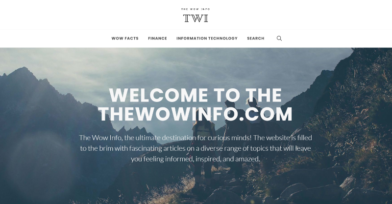 The Wow Info on Twitter: "Welcome to The Wow Info, a dynamic and engaging website that brings ...