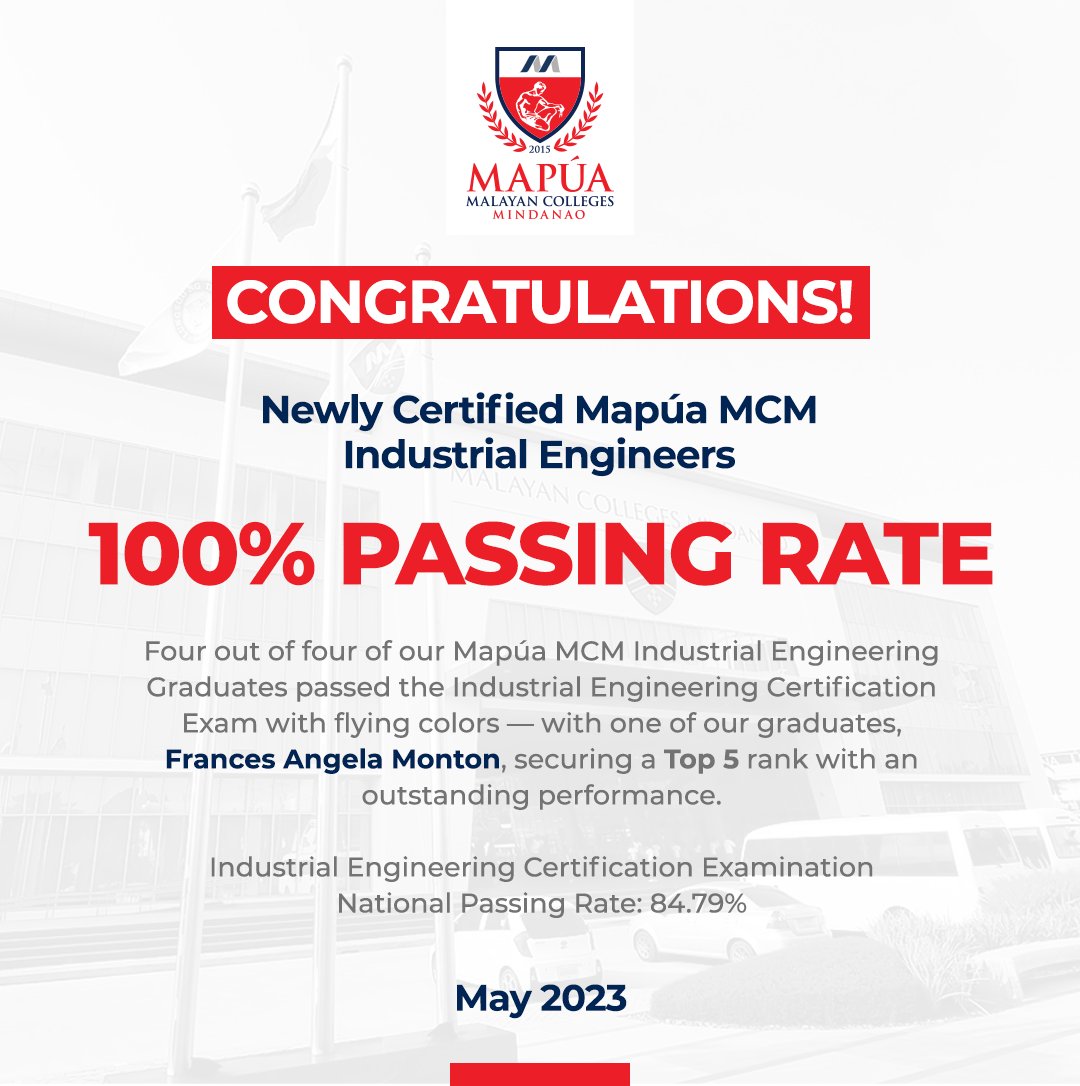Mapúa Malayan Colleges Mindanao on Twitter: "CONGRATULATIONS to Mapúa Malayan Colleges Mindanao ...