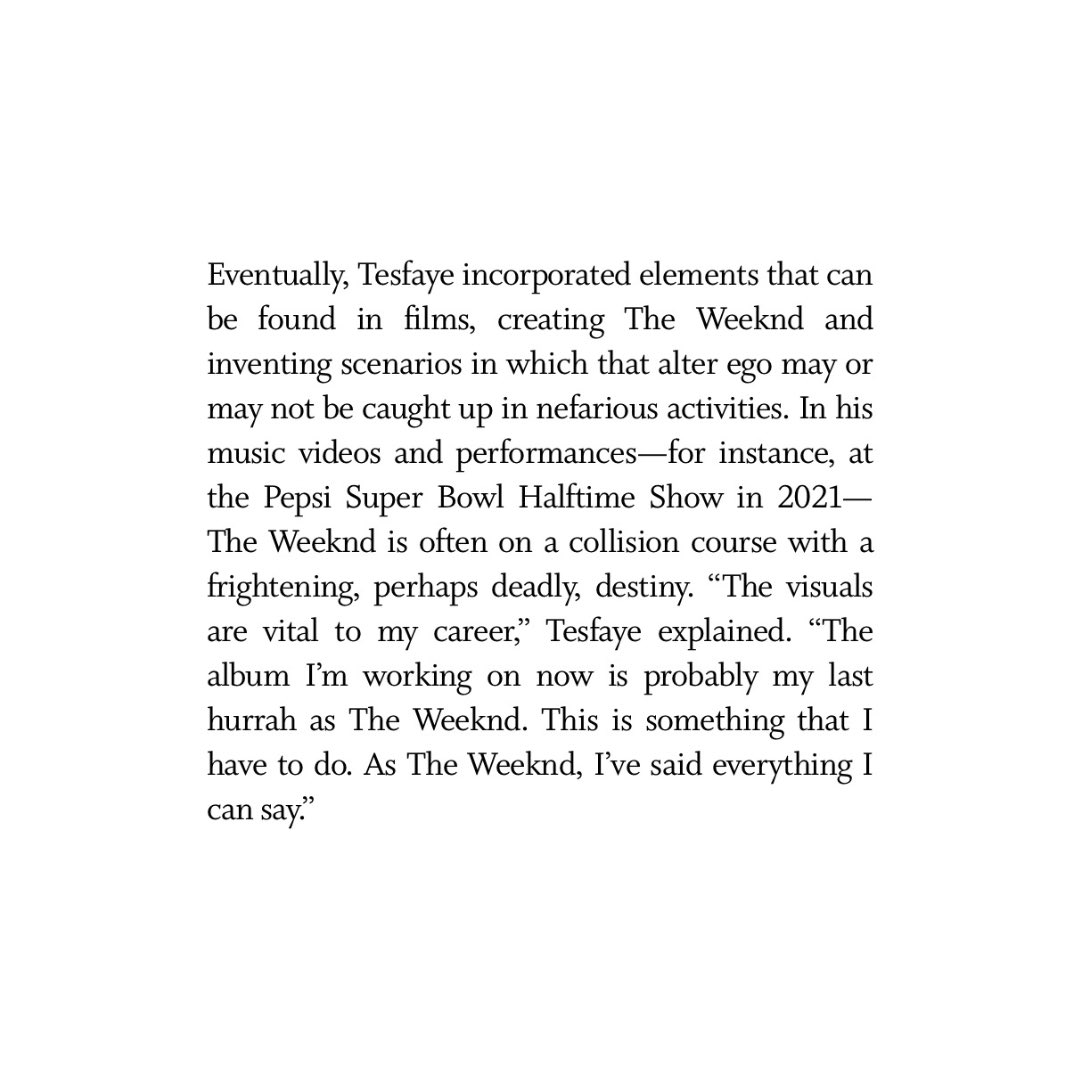 The Weeknd Access on Twitter: "'The album I’m working on now is probably my last hurrah as The ...