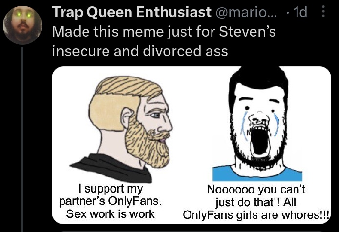 The Left Can't Meme on Twitter: "Owning Steven Crowder by being a fucking pathetic cuck. Checkmate!"