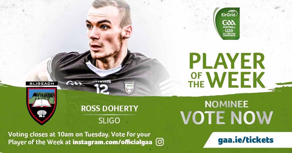 The GAA on Twitter: "On Saturday at Pearse Stadium Ross Doherty's wholehearted display was a key ...