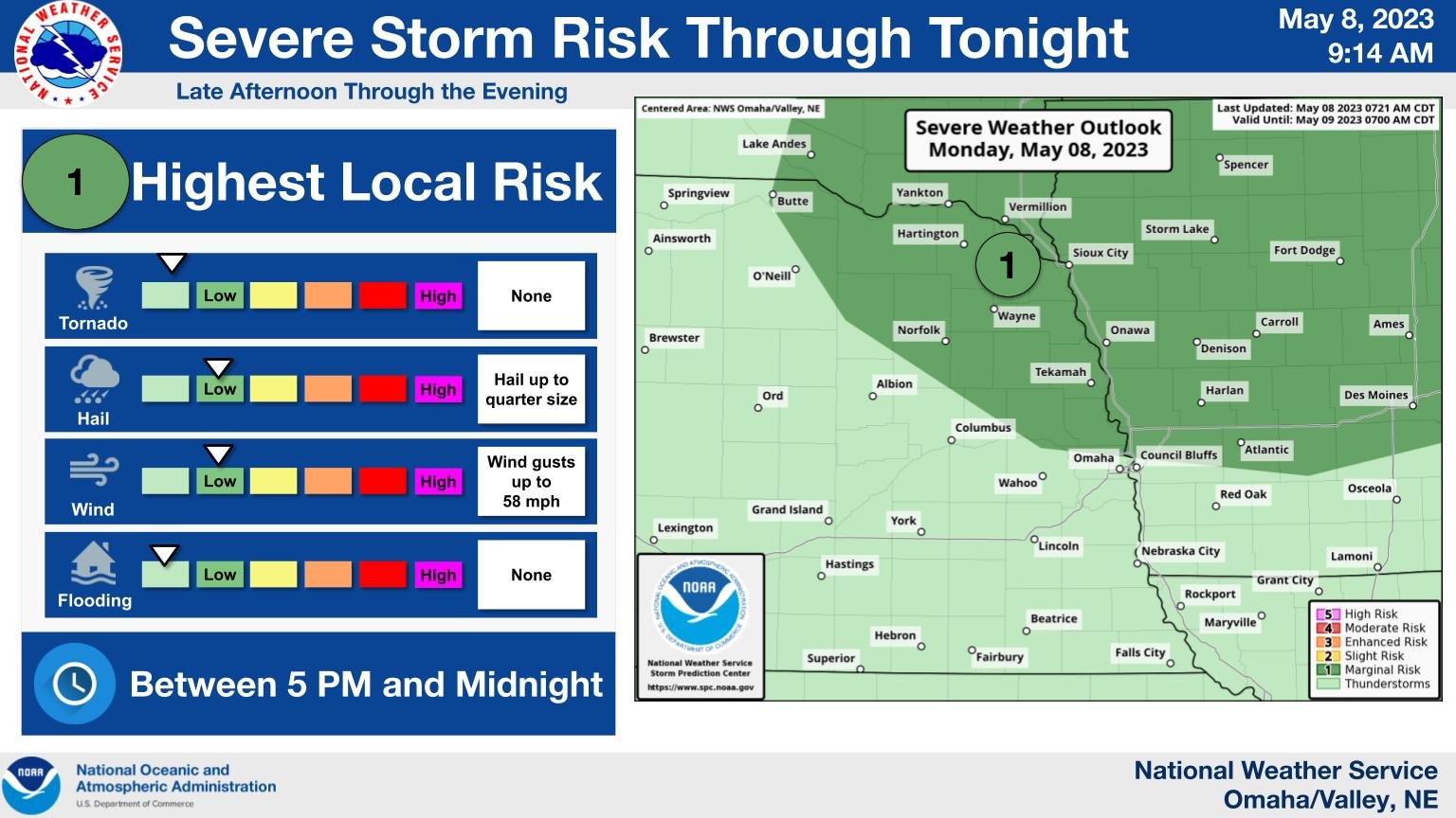 Nws Omaha On Twitter There Is A Marginal Risk For Strong To Severe