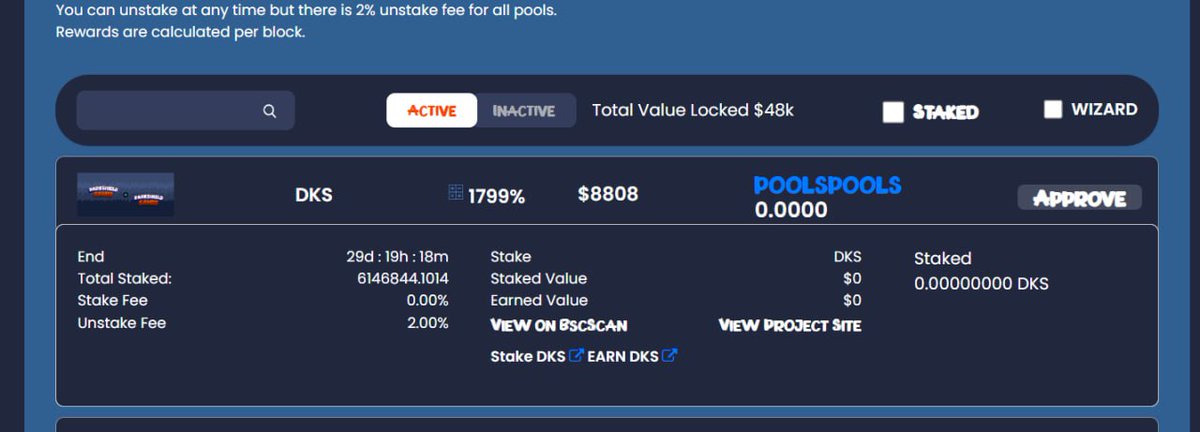 DarkShield Games on Twitter: "#DKS Staking started on @WIZARD_BSC platform 🤯 ⚡️You can stake # ...