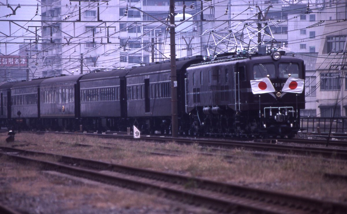 北鉄⭐️⭐️⭐️ on Twitter: "#おやすみトレイン #EF5861 #お召列車 #EF58の日 今夜の〆として初めて撮ったお召を😅"