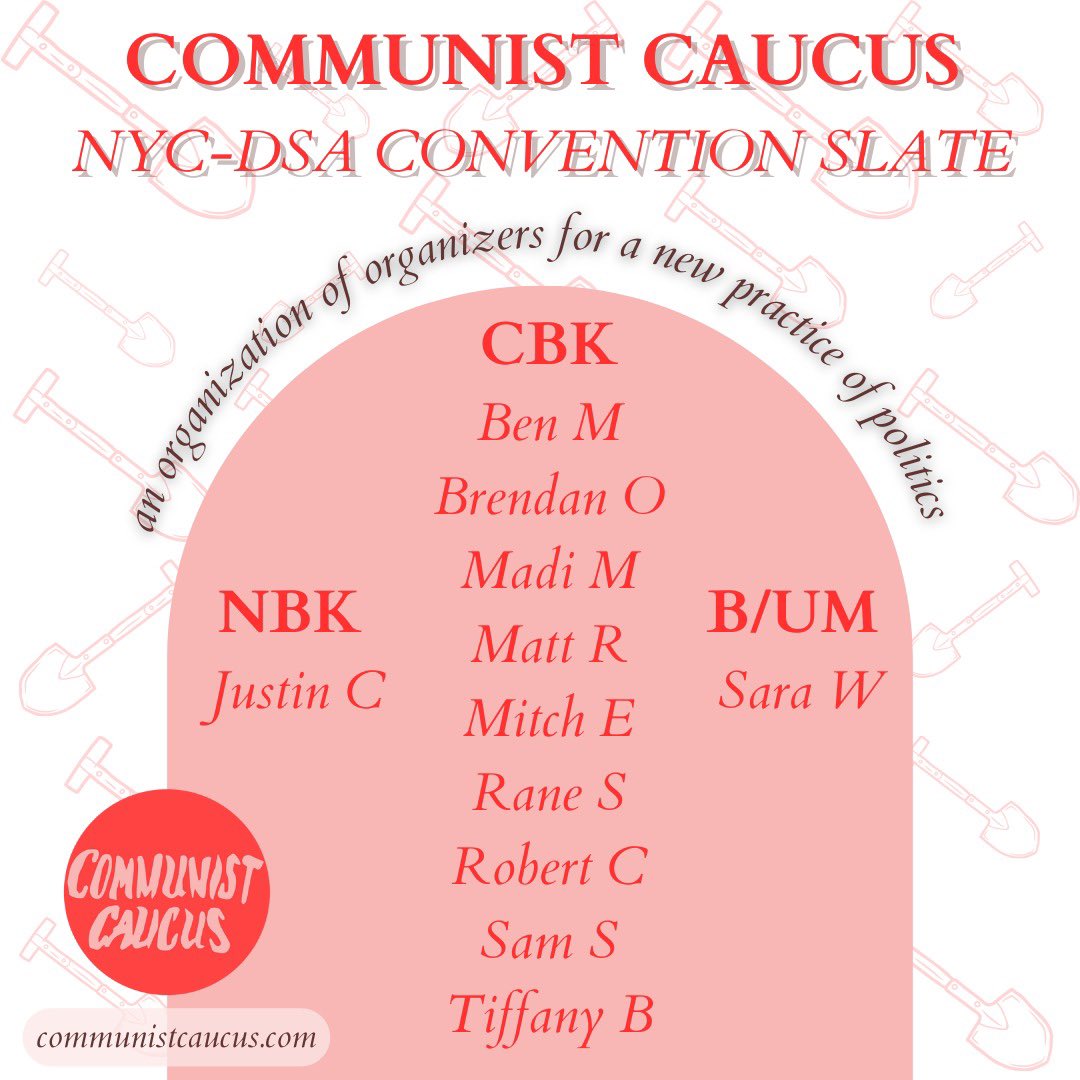 jad online on Twitter: "NYC-DSA Twitter: Rank these dirty commies for national convention"