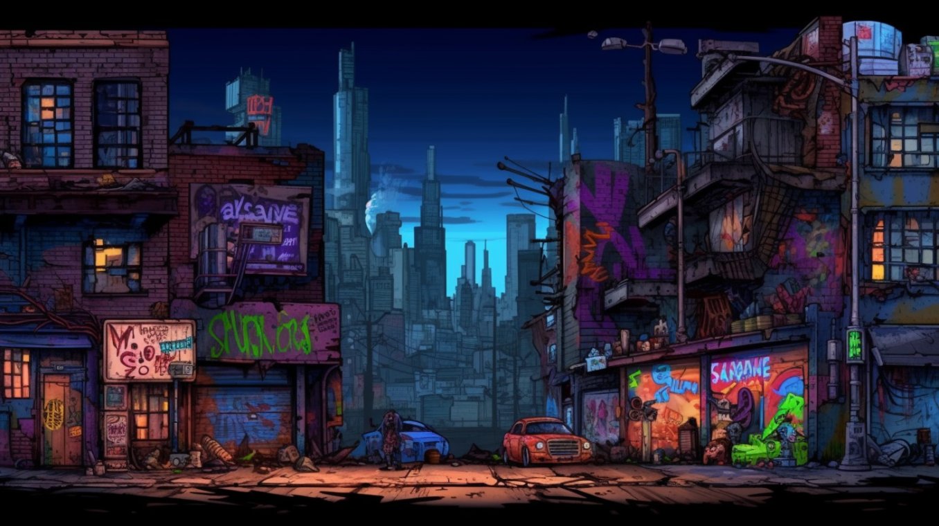 Destroyed City Sprite Background
