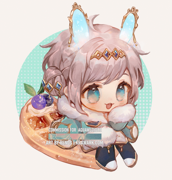 Renos ︎ C102 ️2日目 西と24a on Twitter: "Painted chibi commission for @/aquawuzhere! Sweet tooth ...