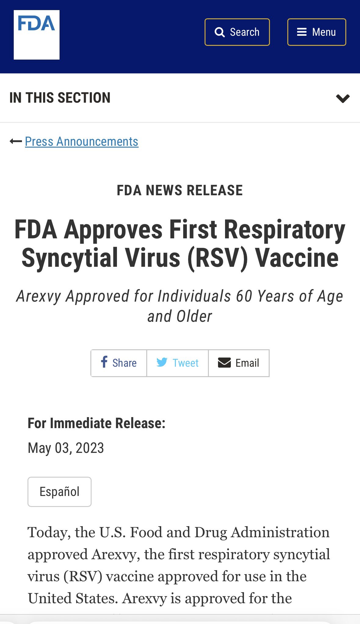 linda on Twitter: "FYI, Respiratory syncytial virus-RSV vaccine, is a NEW vaccine claiming to ...