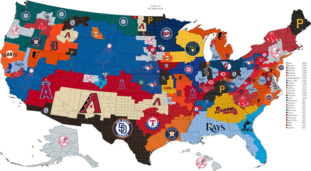 Baseball's Not Dead on Twitter: "Updated MLB imperialism after the 11th series of the season ...