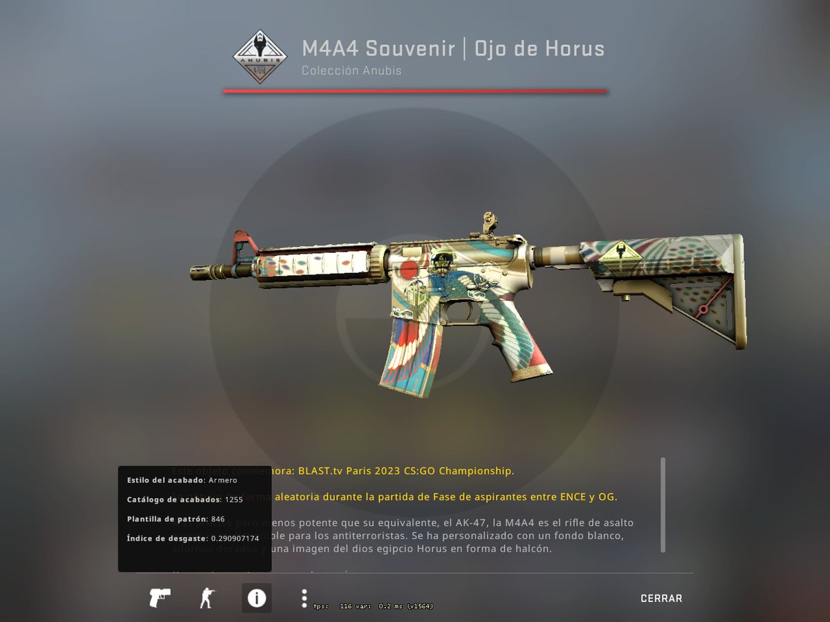 Pedro Zaico on Twitter: "Acabo de ser el primero en el mundo en conseguir la Souvenir M4A4 Eye ...