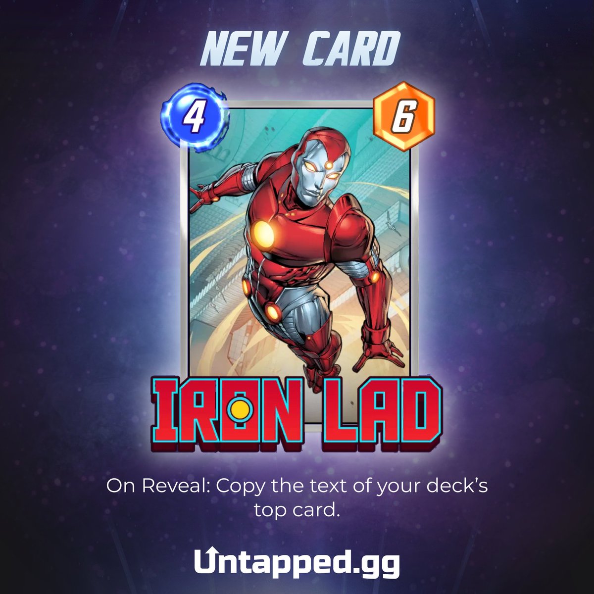 Untapped.gg | MARVEL SNAP on Twitter: "🆕Coming up tomorrow: Iron Lad Ever had a card so good you ...