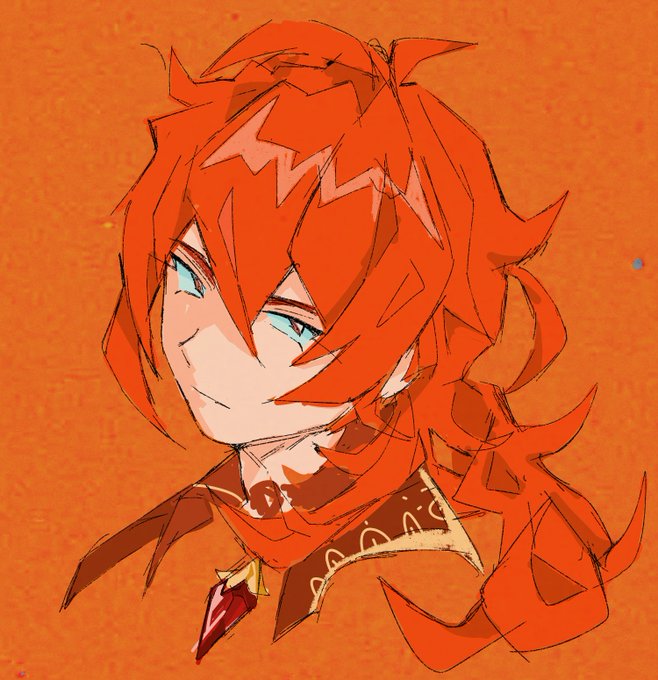 「diluc (genshin impact) blue eyes」Fan Art(Latest)｜2pages