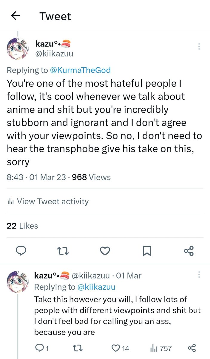 kazu°•🍣 on Twitter: "I'm really only responding to this since I do want to own up to the fact ...