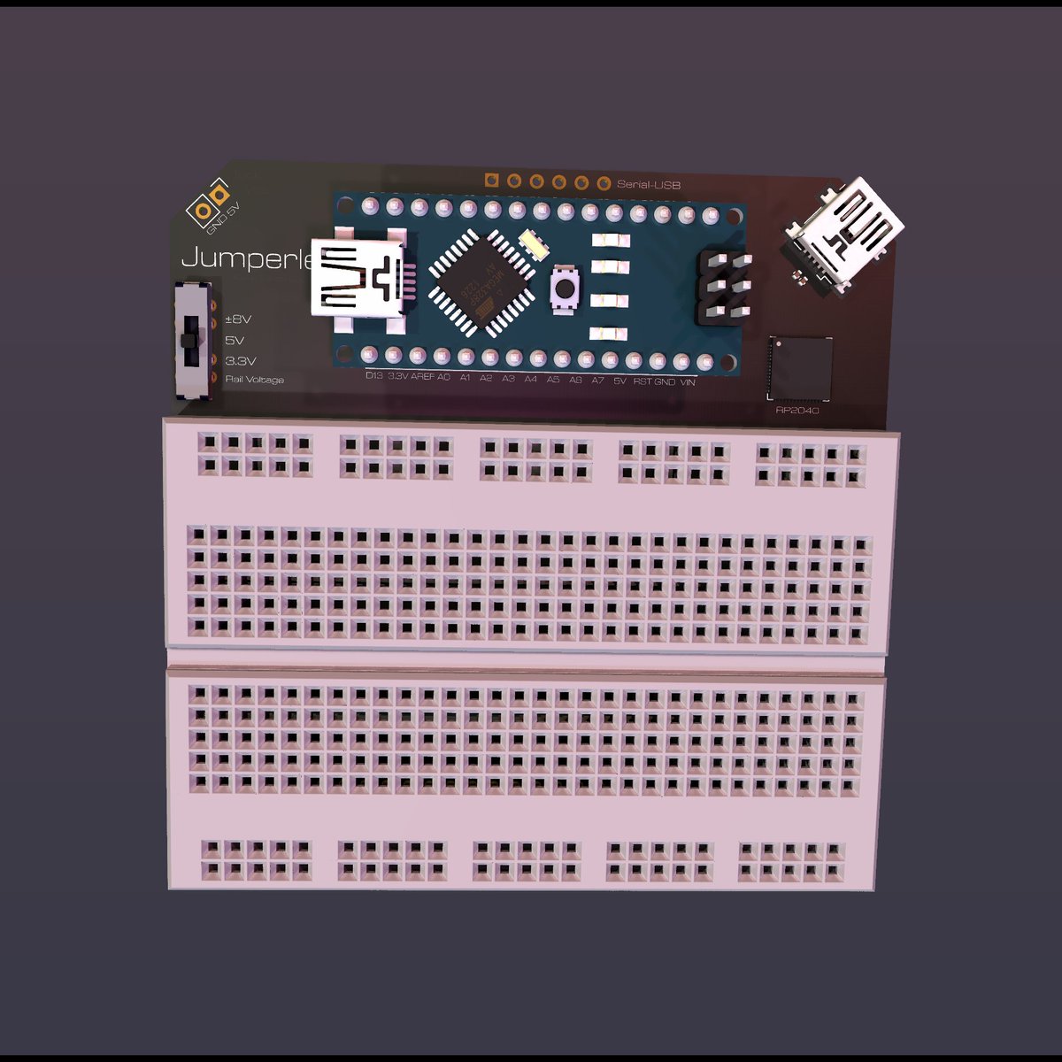 Kevin Santo Cappuccio on Twitter: "The jumperless breadboard has gone through a ridiculously ...