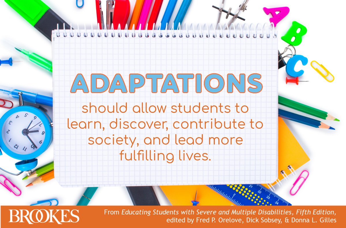 Brookes Publishing on Twitter: "Adaptations should allow students to ...